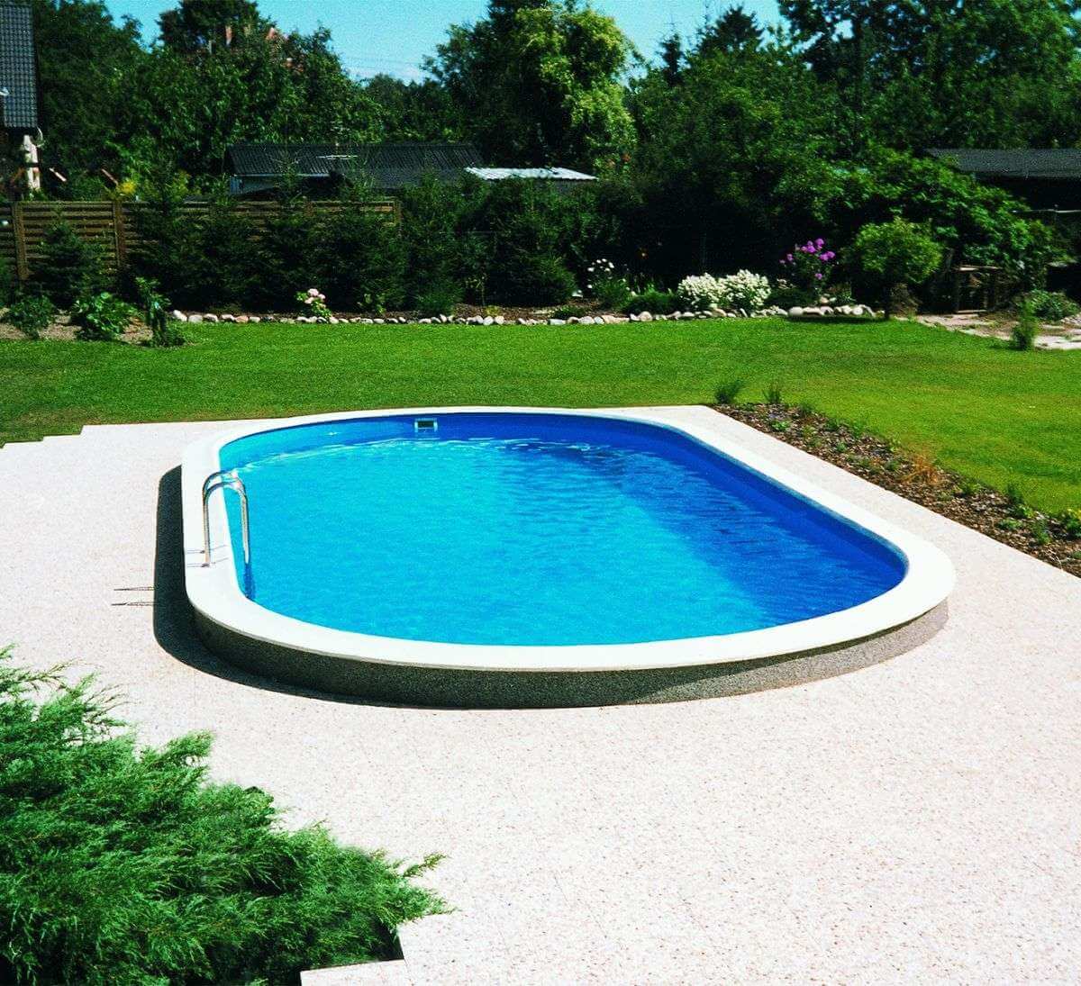 ConZero Ovalpool Set 7,00 x 3,50 x 1,35 m sandfarben